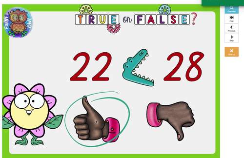 Comparing 2-digit Numbers | Boom Cards | Compare Numbers Spring Themed Game