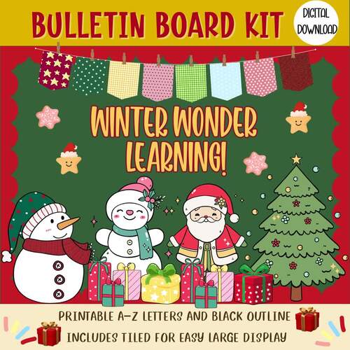 Winter Wonderland Bulletin Board Kit | Christmas & Winter Classroom Decor