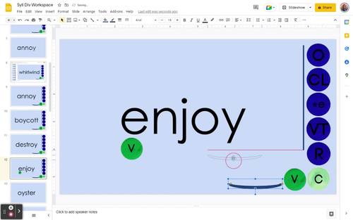 Syllable Division Vowel Teams and Diphthongs OI OY: Phonics Google Slides™