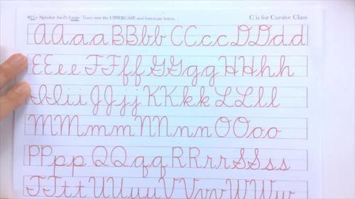 Cursive Alphabet Aa-Zz Practice 4 Letter Sizes Traceable Worksheets ...