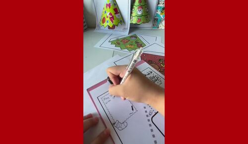 3D Christmas Tree Card Craft | 14 Designs | Pop-Up Holiday Activity