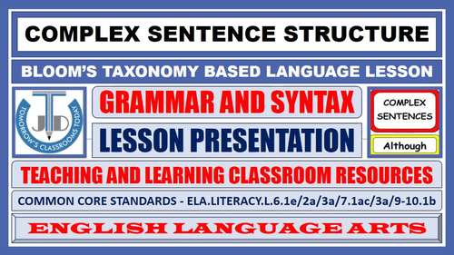 COMPLEX SENTENCE STRUCTURE: POWERPOINT PRESENTATION by JOHN DSOUZA