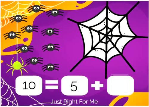 Halloween Addition & Subtraction Making 10 by Just Right For Me | TPT