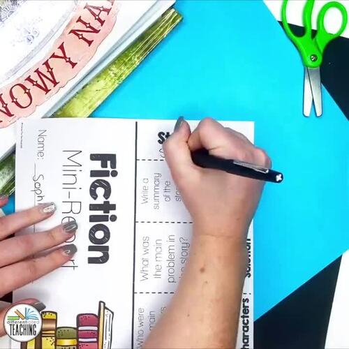 Reading Foldable Style Notes: Fiction & Nonfiction Book Report Templates