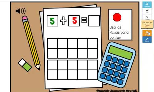 Additions up to 12 using ten frame* Sumas hasta el 12 en BOOM CARDS