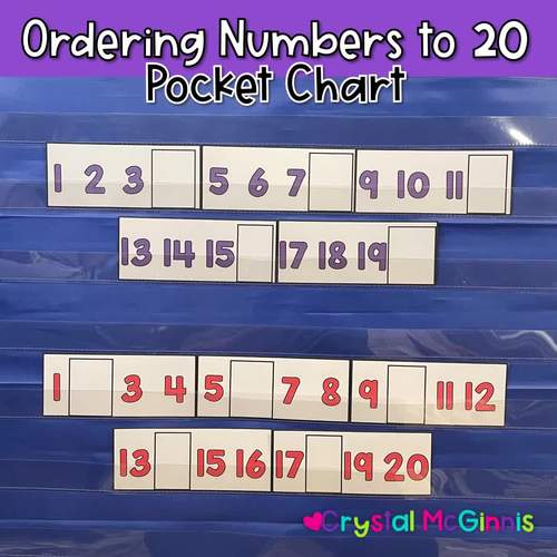 Dollar Deal | Ordering Numbers to 20 Pocket Chart Center | Number Sense ...