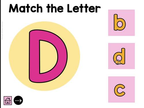 Letter Matching Uppercase and Lowercase PowerPoint Games FORYOU23