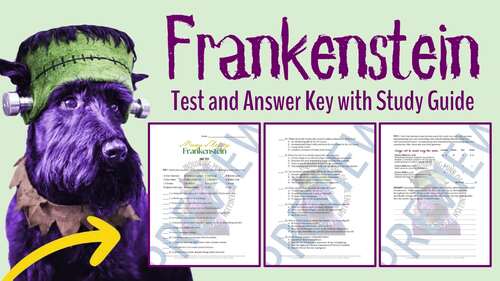 Frankenstein by Mary Shelley Test, Answer Key & Study Guide for HS ...