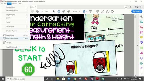 Measurement Length & Height - Self Correcting PDF - ONLINE distance ...