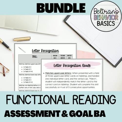 Bundle Functional Reading Skills Assessment and IEP Goal Bank | TpT