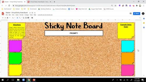 Digital Sticky Note Collaboration Board for Google Drawings | TpT