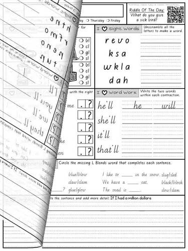 Mornings Made Easy Set Six! First Grade Morning Work in Victoria ...