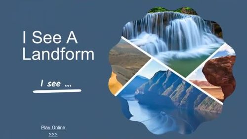 I See A Landform. Geography. ELA. ESL. EFL. Vocabulary. Earth. ELA.