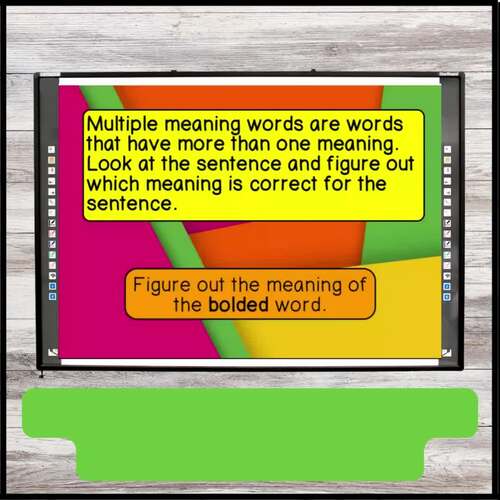 Multiple Meaning Words Homonyms 1 Boom Cards by Ivybee Speech | TPT