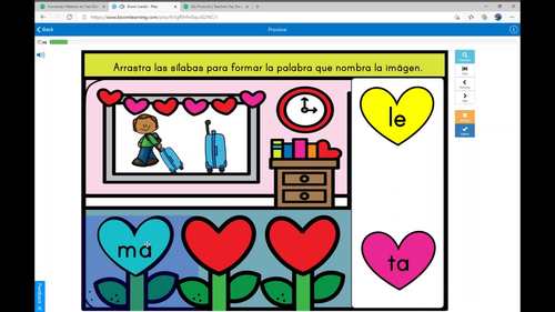 Sílabas - Formando Palabras de Tres Sílabas (Boom Cards) Spanish Syllables