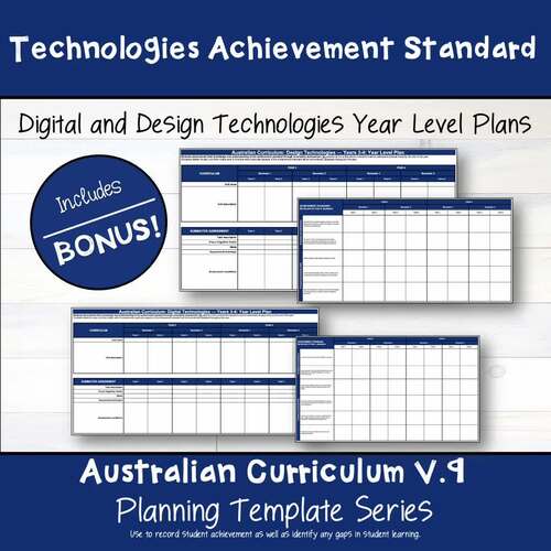 V9 Australian Curriculum TECHNOLOGIES ACHIEVEMENT STANDARD CHECKLISTS ...