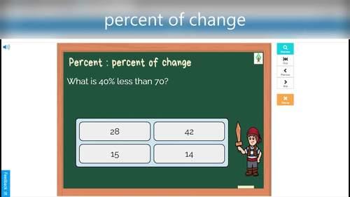 percentage of change word problem boom card by SG Math Guru | TPT