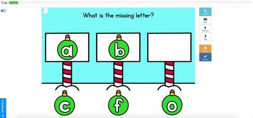 Alphabet Order | Missing Letters Christmas Boom Cards by Teaching Autism