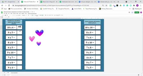 Gnome and Pet Multiplication to 10 Pixel Art Mystery Reveal | TPT