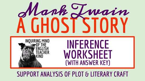 "A Ghost Story" by Mark Twain Analysis Worksheet | Halloween English ...