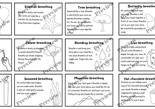 Emotional Regulation Guided Breathing Cards | Mindfulness | Calming ...