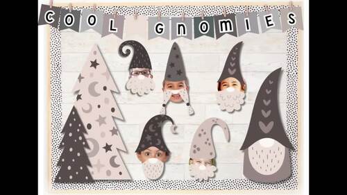 Winter Gnomes Classroom Decor, Bulletin Board & Door Decor, Photo Craft