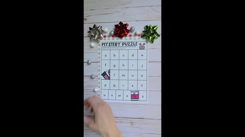 Christmas Alphabet Puzzles, Holiday Letter Match Puzzles, Preschool Puzzles