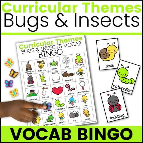 Curricular Themes BINGO | BUGS and INSECTS | Vocabulary Bingo for ...