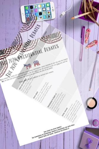 Presidential Debate Worksheet- October 15, 2020 DIGITAL | TPT