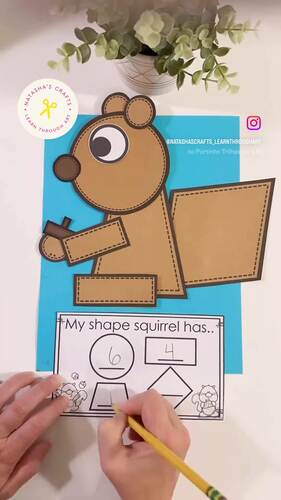 2D Shape Squirrel Craft | Geometry | Kindergarten | Fall Crafts ...