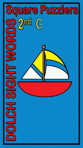 SIGHT WORDS SQUARE PUZZLES 2nd Grade Level Critical Thinking by Barbara ...