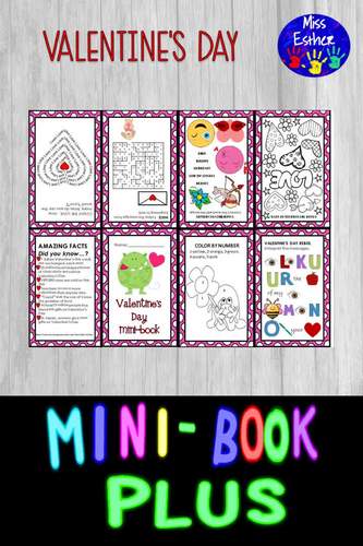 Valentine's Day Mini-Book PLUS 6 resources inc BOOM CARDS by Miss Esther