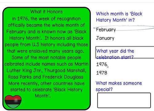 Black History Month - Reading Comprehension (Boom Cards) | TPT