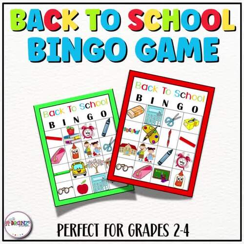 Back to School Mini Bingo 4x4 | Printable Classroom Game for Early Learners