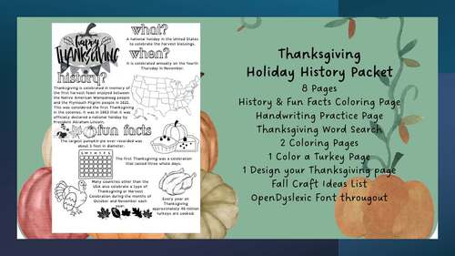 Thanksgiving Packet by Joy-Eli | TPT