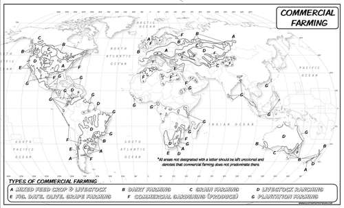 Subsistence & Commercial Agricultural Regions Maps **Coloring Book Series**