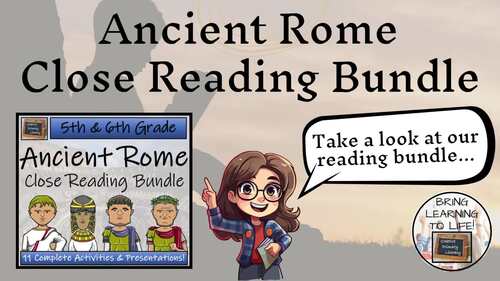 Ancient Rome Close Reading Comprehension Activity Bundle | 5th-6th Grade