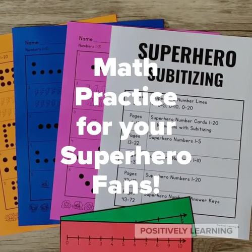 Superhero Math Packet distance learning by Positively Learning | TpT