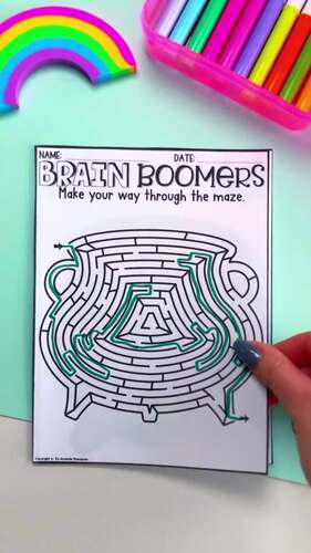 St. Patrick's Day Activities - No Prep Fast Finishers Puzzles Mazes