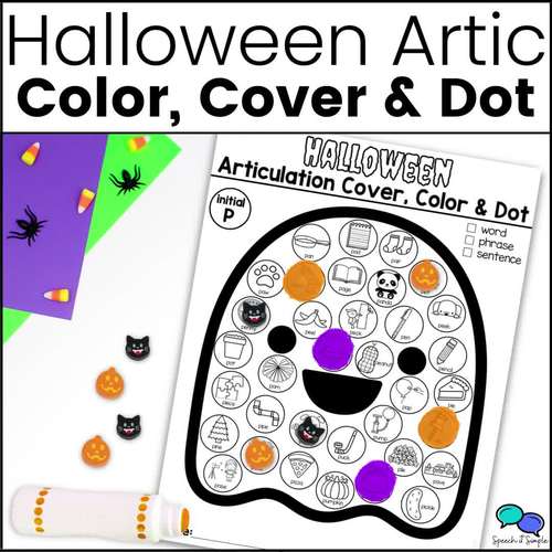 Halloween Articulation Worksheets | No Prep | ALL SOUNDS | Coloring and ...