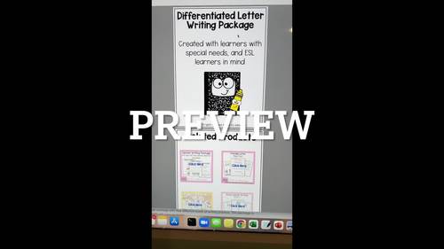 Friendly Letter Writing Unit Package for Special Education and ESL