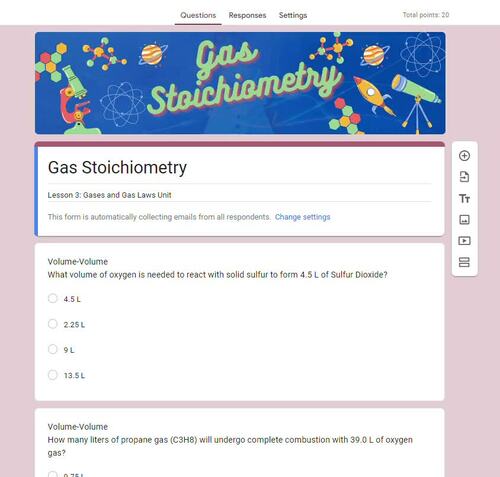 Gas Laws UNIT BUNDLE | Chemistry | Google Forms by Secondary Science HQ 2