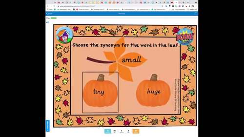 Pumpkin Synonyms BOOM Cards by Little Library of Learning | TPT
