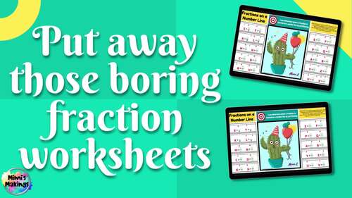 Fractions on a Number Line Pixel Art Activity with Printables ...