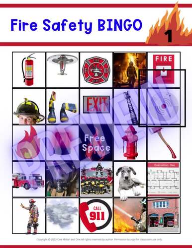 Fire Safety BINGO Game | 10 BINGO Boards | Create Your Own Board Template