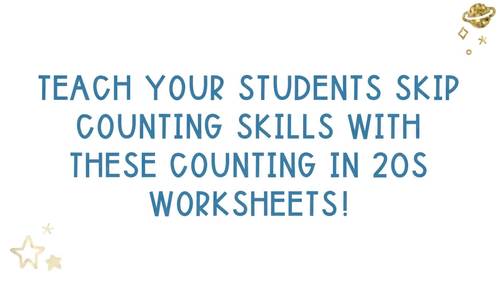 Counting in 20s : Worksheets by Kerry Grogan Tutoring | TPT