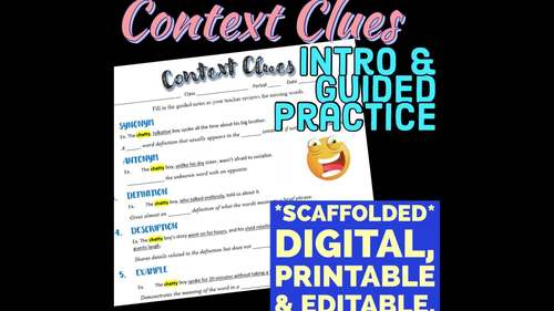 *BUNDLE!* CONTEXT CLUES from to Intro to GP to IP: PDF, Digital ...