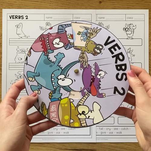 VERBS 2 - Vocabulary Wheel by My Teaching Factory | TPT