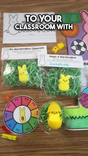 Adopt A Marshmallow Easter Spring Project, Easter Activities Kindergarten