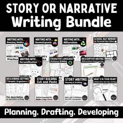 Story or Narrative BUNDLE | Planning, Drafting, and Developing Writer ...